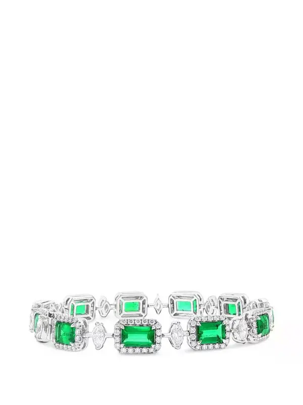 HYT JEWELRY Emerald And Diamond Bracelet