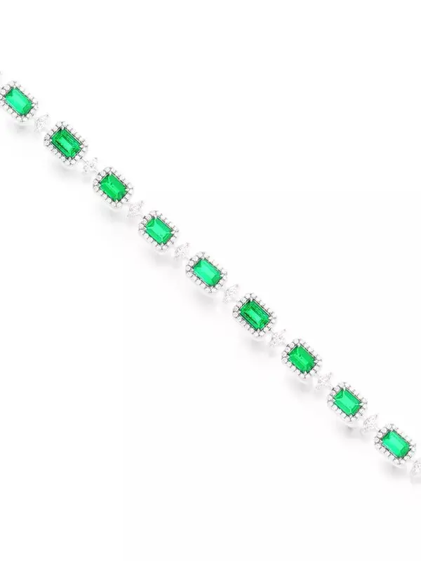 HYT JEWELRY Emerald And Diamond Bracelet
