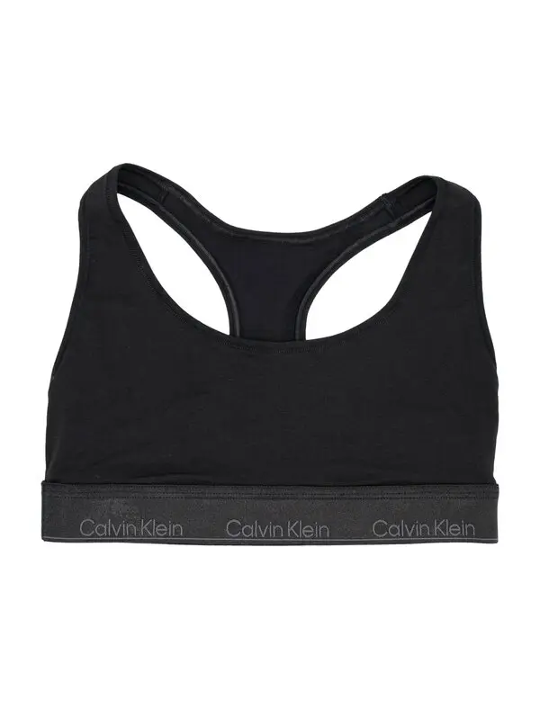 Calvin Klein Logo Band Sports Bra - Nero