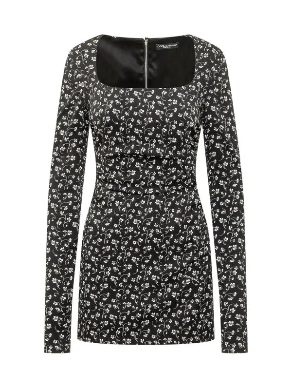 Dolce & Gabbana Sleek Evening Gown With Sculpted Silhouette - Nero