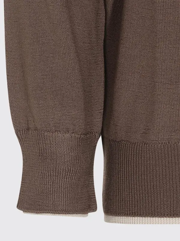 Eleventy Pure Wool Long-sleeved Crewneck Sweater With Ribbed Trim