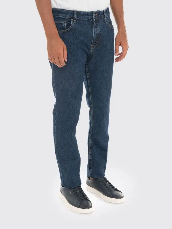 BOSS Regular Fit Straight-leg 5-pocket Cotton Jeans