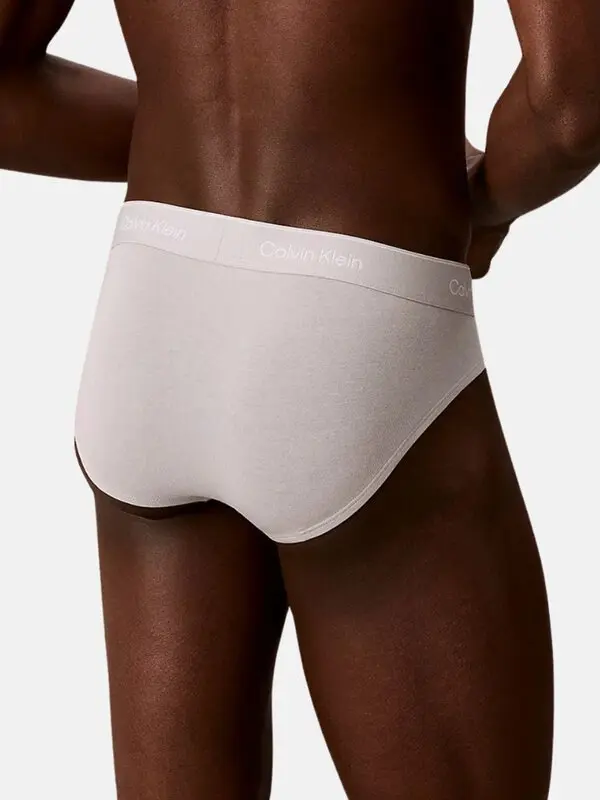 Calvin Klein Three-pack Of Stretch Cotton Briefs With Logo Waistband