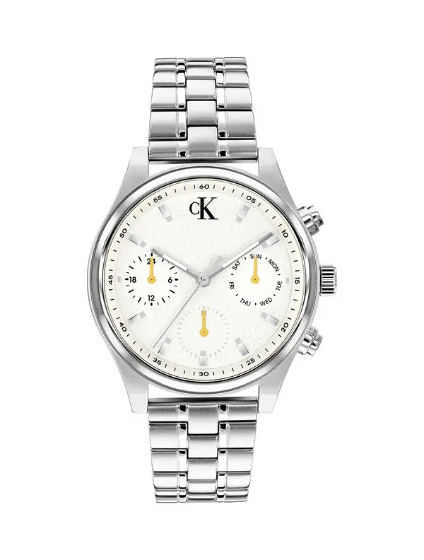 Calvin Klein Monogram Chronograph Bracelet Watch - Eggshell