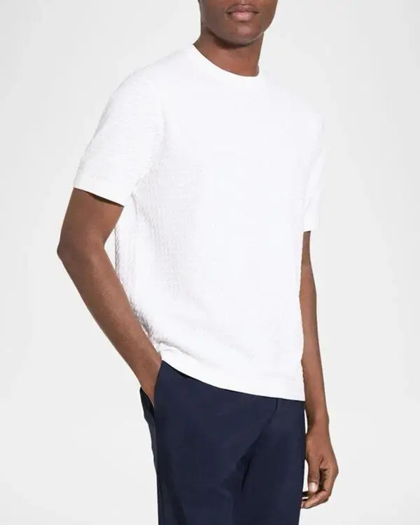 Theory Apos;s Damian Textured Knit Short-sleeve Sweater