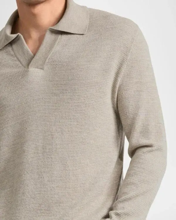 Frescobol Carioca Apos;s Wool Knit Johnny-collar Polo Sweater
