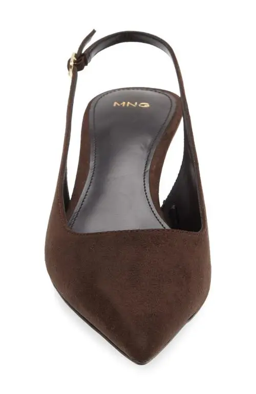 Mango Monaco Pointed Toe Slingback Pump