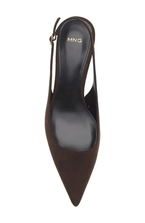 Mango Monaco Pointed Toe Slingback Pump