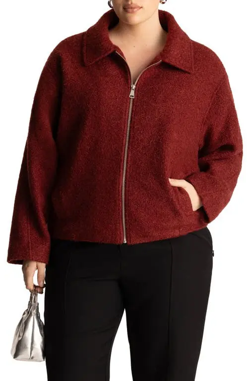 ESTELLE Benni Zip Jacket - Ruby
