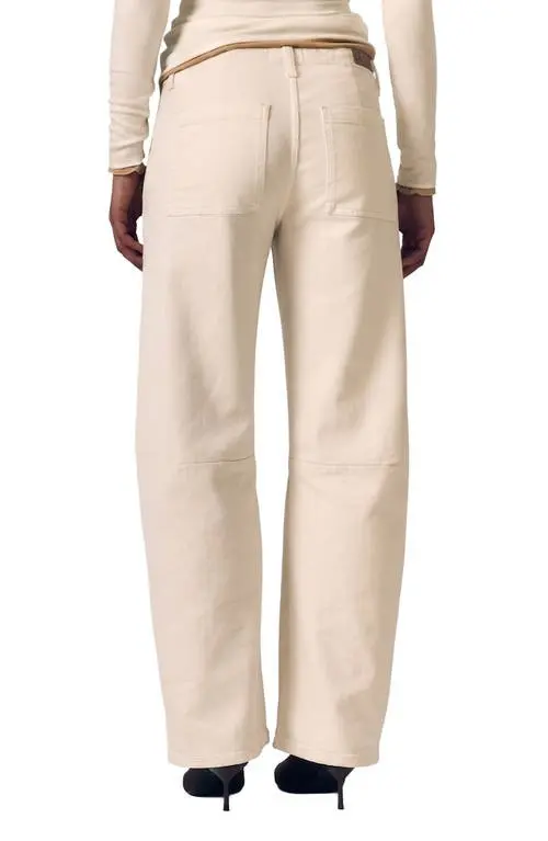 LE JEAN Jewel High Waist Straight Leg Utility Jeans