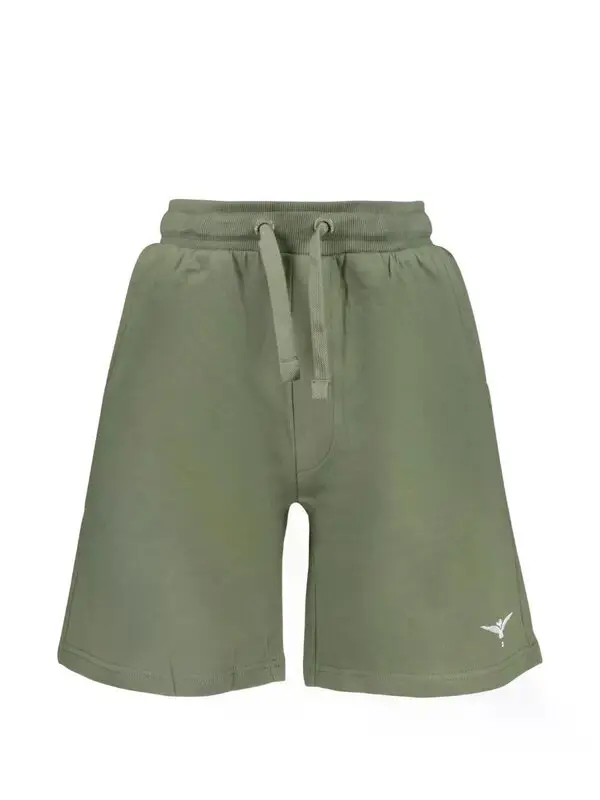 AERONAUTICA MILITARE Logo-embroidered Drawstring Shorts - Green