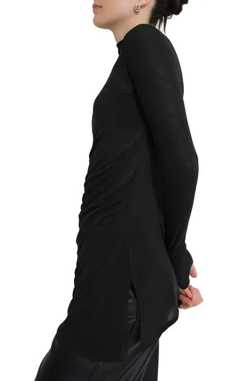 MARCELLA Arden Ruched Turtleneck Knit Top