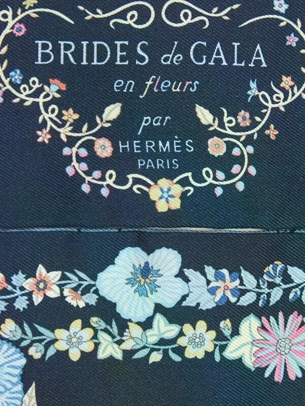 Hermès Brides De Gala En Fleurs Twilly Scarf