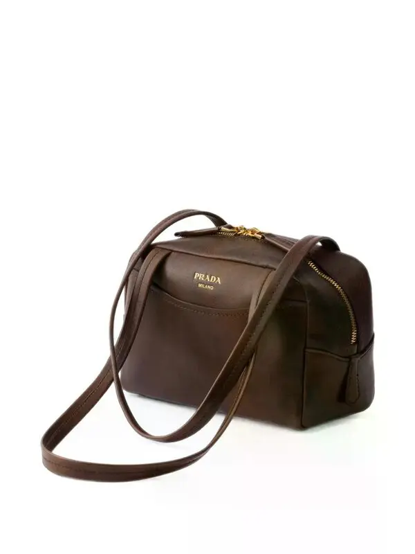 Prada Carry Antiqued Leather Top-handle Mini-bag