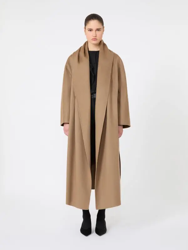 Max Mara Reversible Foulard Coat In Brushed Cashmere