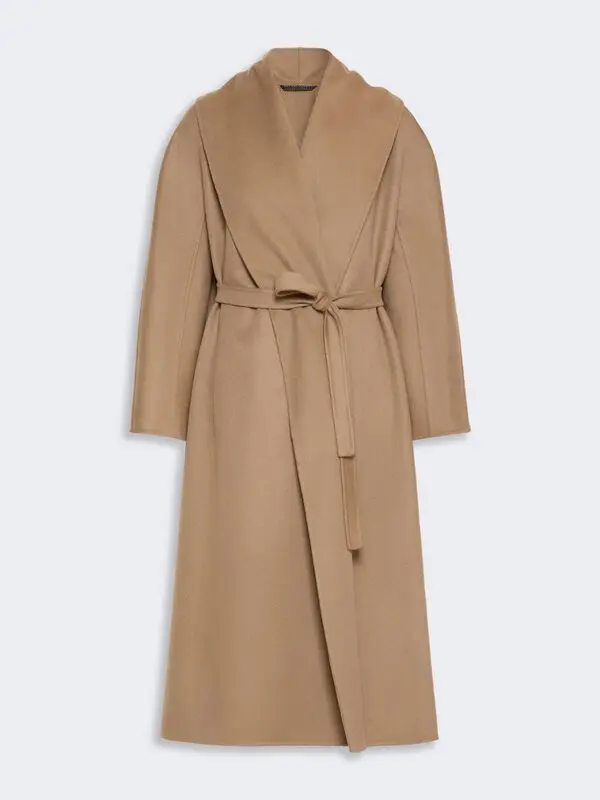 Max Mara Reversible Foulard Coat In Brushed Cashmere