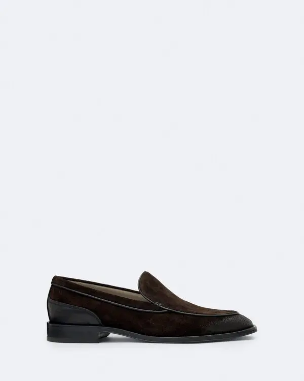 ALLSAINTS Gabriel Suede Loafers - Brown