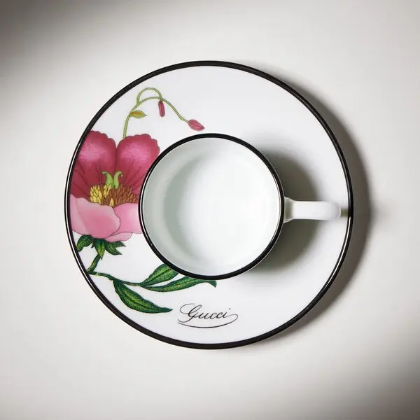 Gucci Flora Coffee Cup And Saucer, Set Of Two