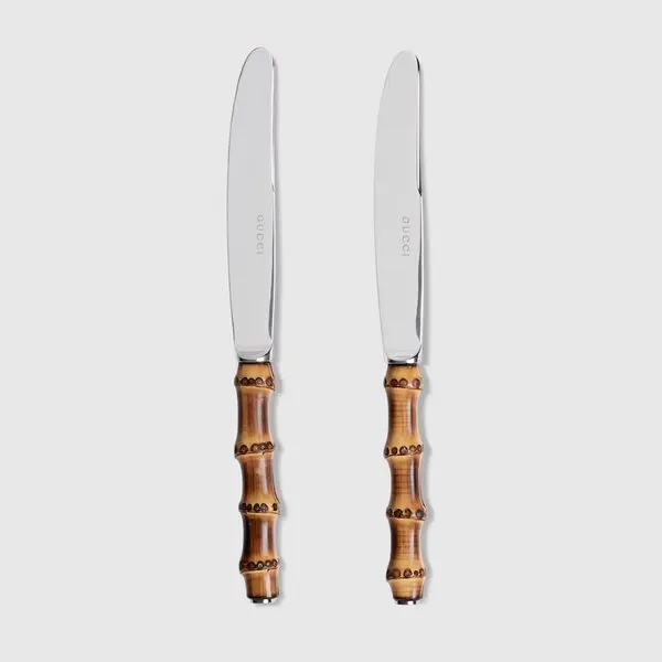 Gucci Bamboo Dessert Knife, Set Of Two