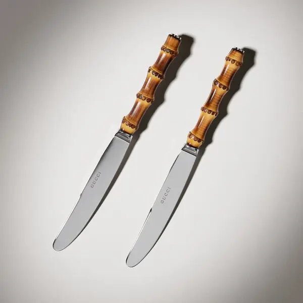 Gucci Bamboo Dessert Knife, Set Of Two