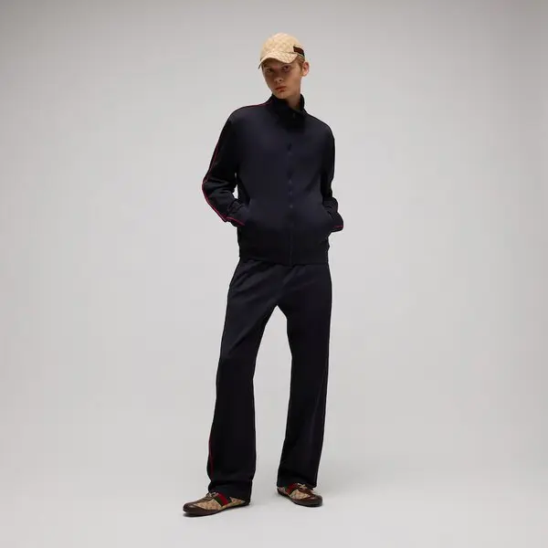 Gucci Shiny Technical Jersey Zip Jacket