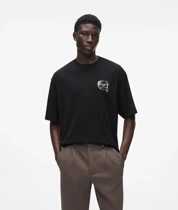 Karl Lagerfeld Ikon Sketch T-shirt - Black