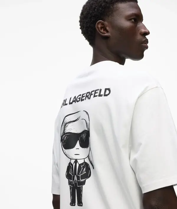 Karl Lagerfeld Ikon Sketch T-shirt - White