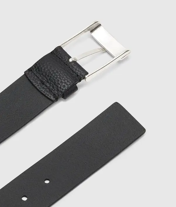 Karl Lagerfeld Leather Square Buckle Belt