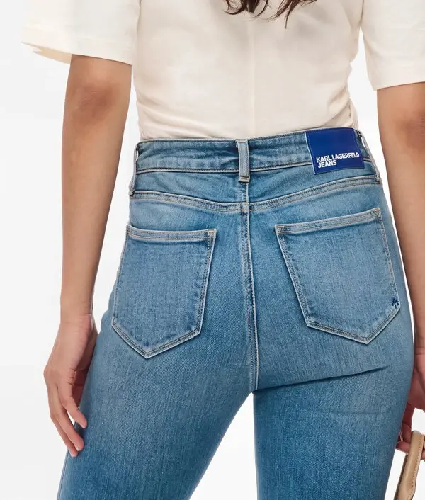 Karl Lagerfeld Washed High-rise Skinny Jeans