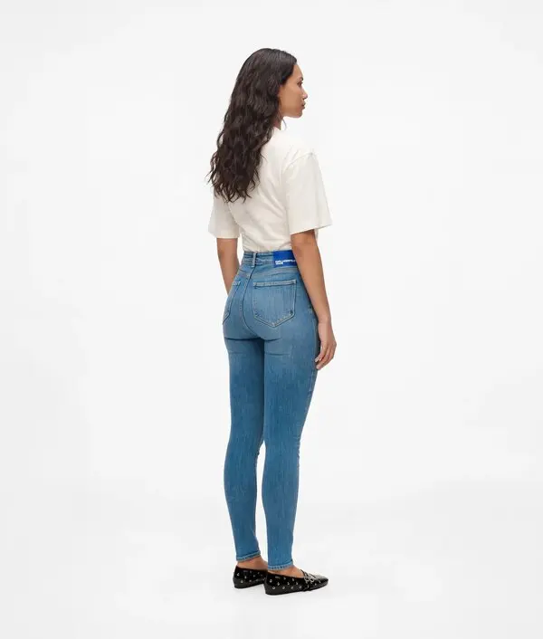 Karl Lagerfeld Washed High-rise Skinny Jeans