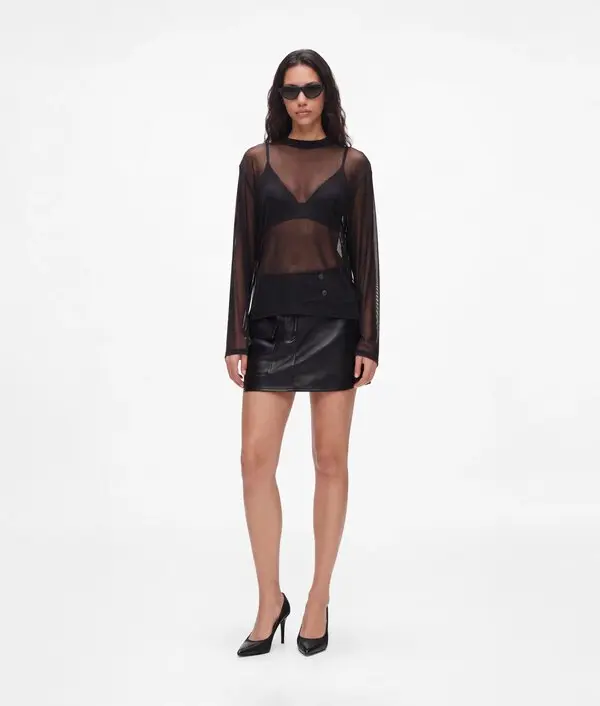 Karl Lagerfeld Long-sleeved Mesh Top