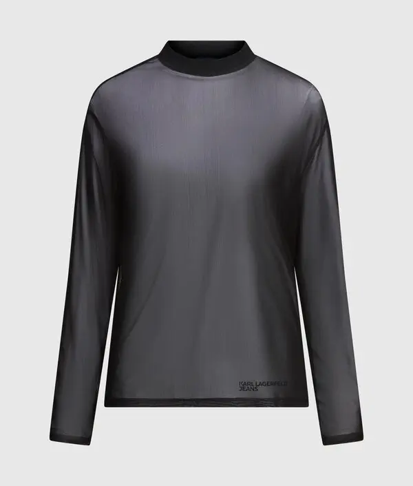 Karl Lagerfeld Long-sleeved Mesh Top