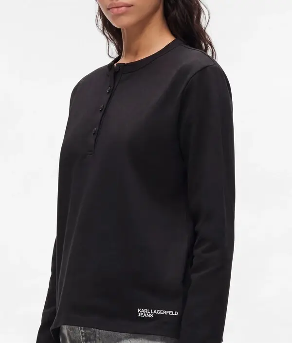 Karl Lagerfeld Button Placket Sweatshirt