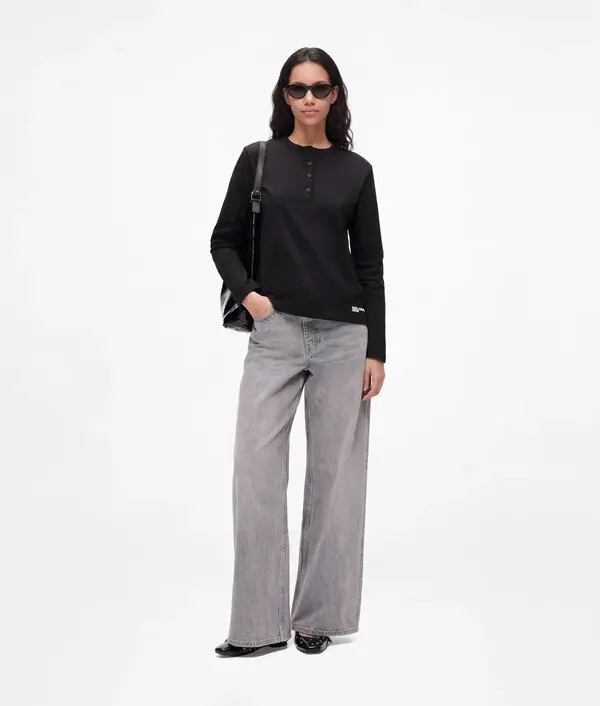 Karl Lagerfeld Button Placket Sweatshirt