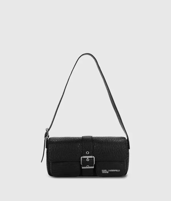 Karl Lagerfeld City Buckle Shoulder Bag - Black