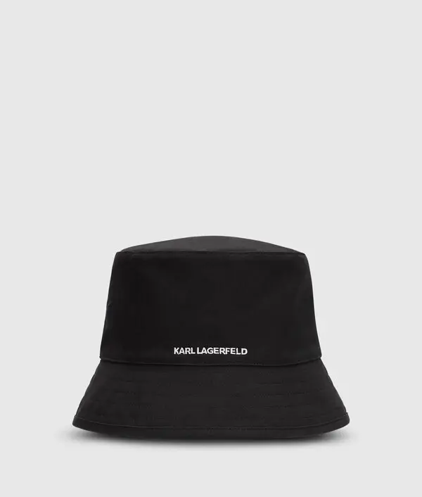 Karl Lagerfeld Ikon Reversible Checked Bucket Hat