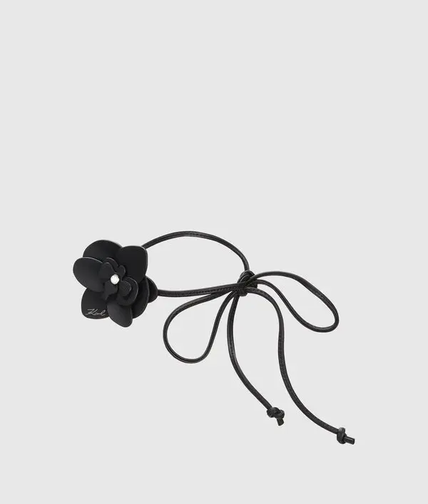 Karl Lagerfeld K/signature Flower Collar - Black