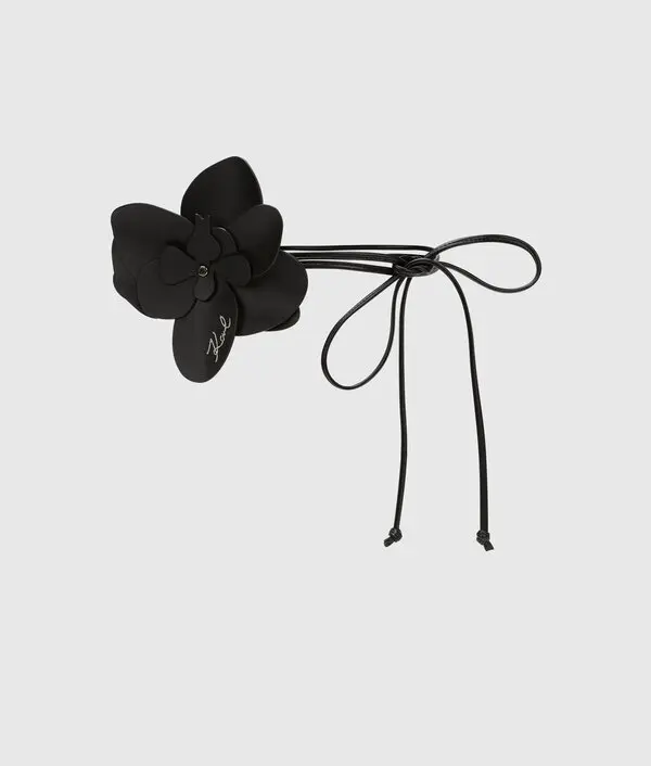 Karl Lagerfeld K/signature Flower Tie Belt