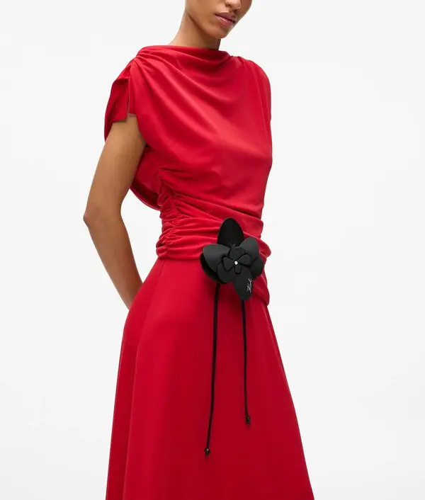 Karl Lagerfeld K/signature Flower Tie Belt