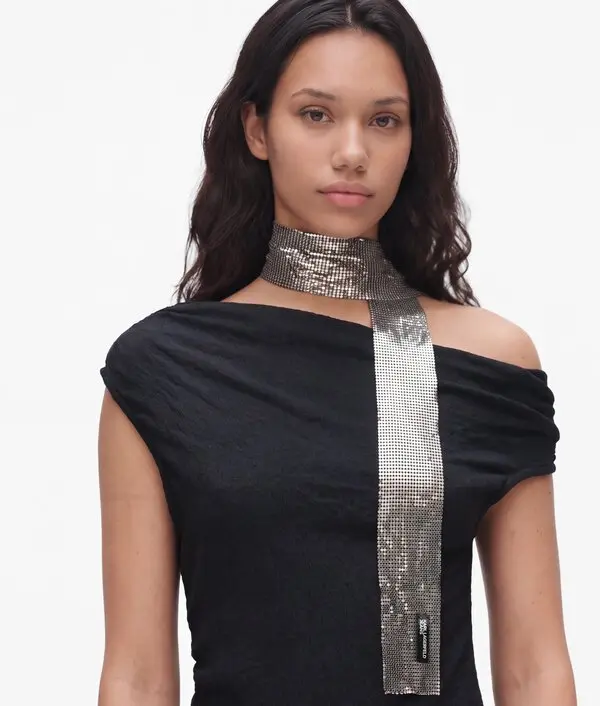 Karl Lagerfeld Skinny Chainmail Scarf