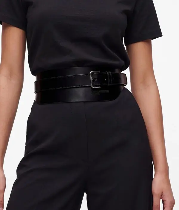 Karl Lagerfeld Layered Leather Belt