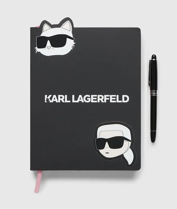 Karl Lagerfeld Ikon Sticker Notebook And Pen Set