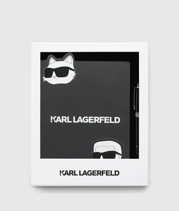 Karl Lagerfeld Ikon Sticker Notebook And Pen Set