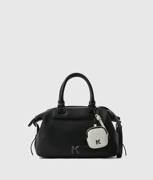 Karl Lagerfeld Cord Charm Top Handle Bag - Black