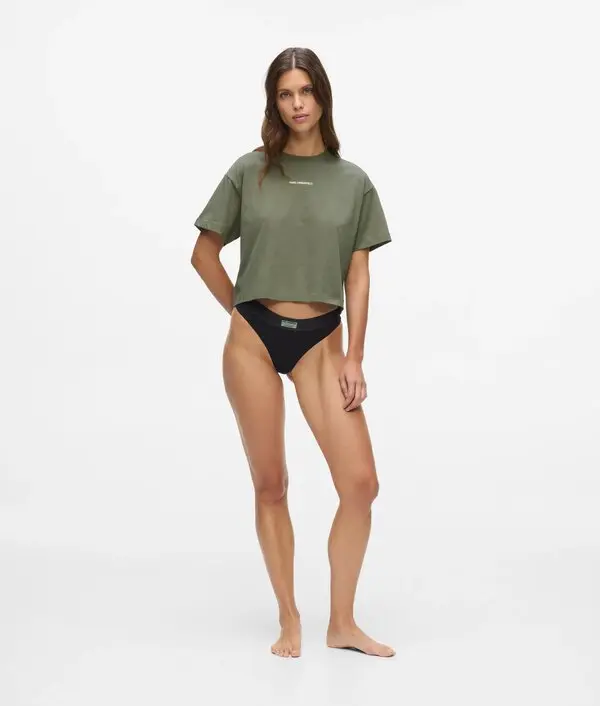 Karl Lagerfeld Athleisure Loungewear Cropped T-shirt