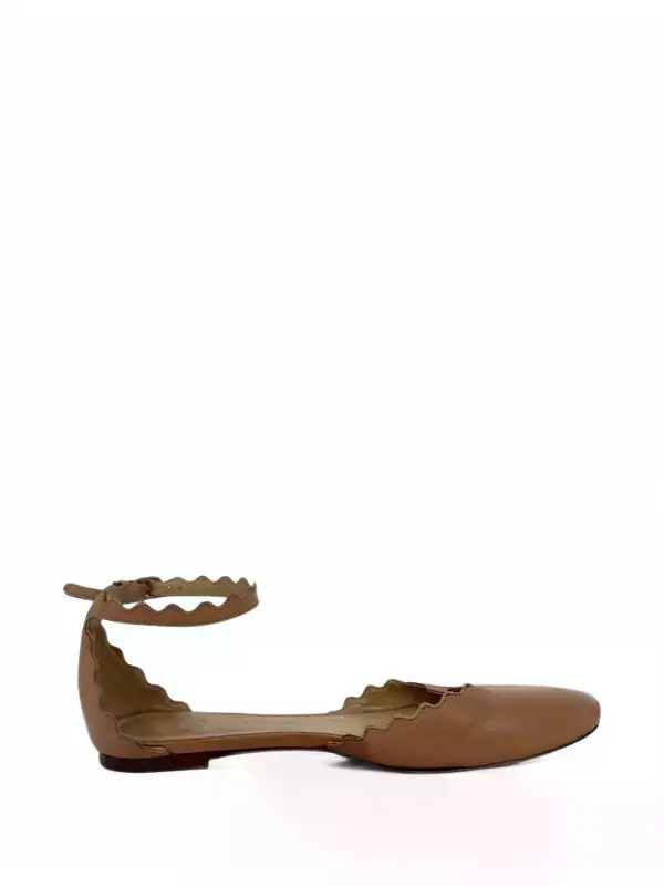 Chloé 2010s Lauren Ankle-strap Flat Pumps