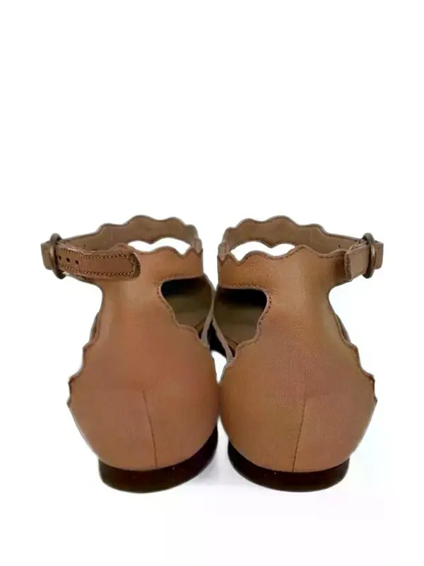 Chloé 2010s Lauren Ankle-strap Flat Pumps