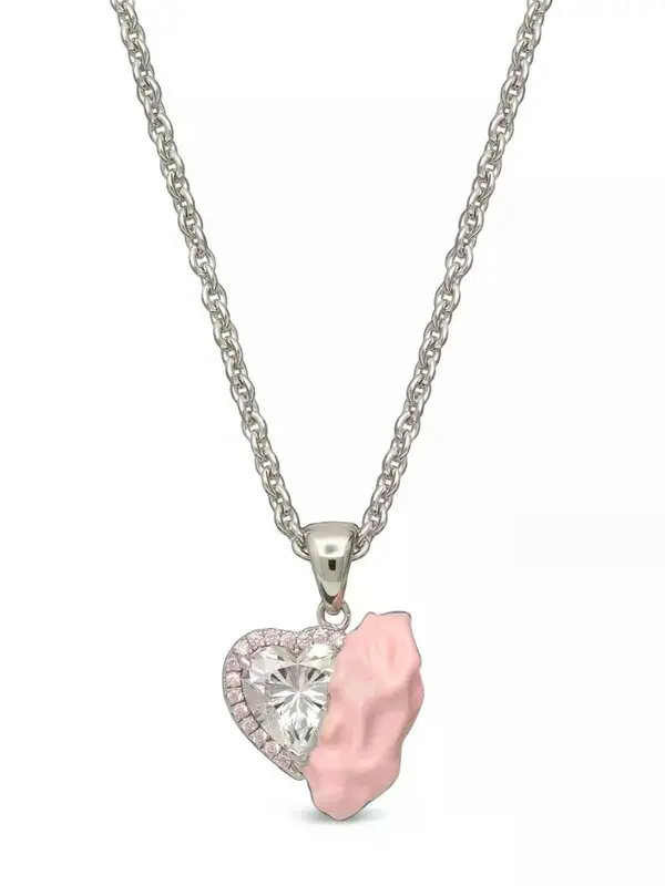 Tal Maslavi Enamel Heart-pendant Necklace