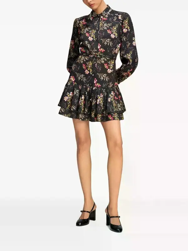 Cinq À Sept Emilienne Love Letter Floral-print Mini Dress