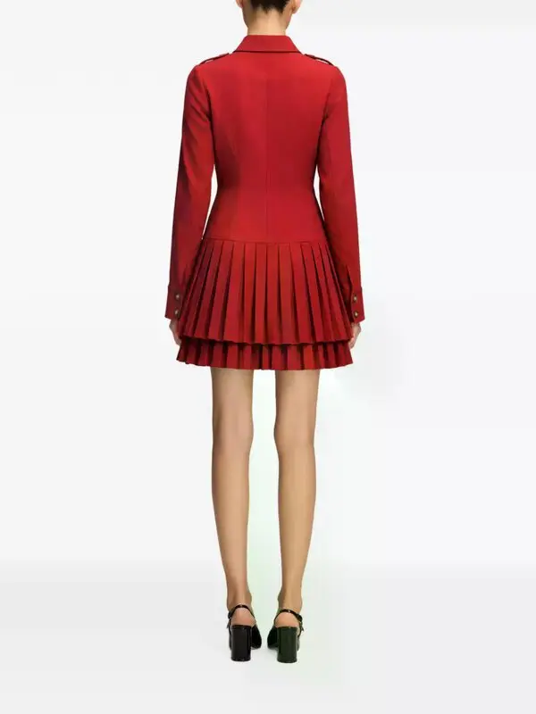 Cinq À Sept Dalissa Pleated-skirt Button-up Mini Dress